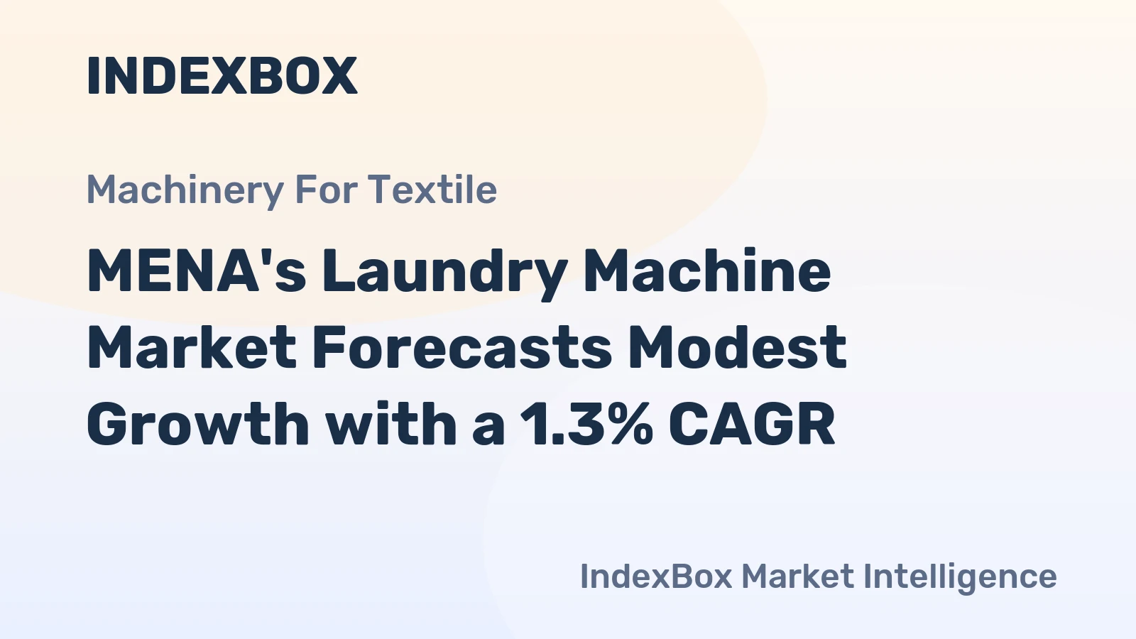 MENA's Laundry Machine Market Forecasts Modest Growth with a 1.3% CAGR