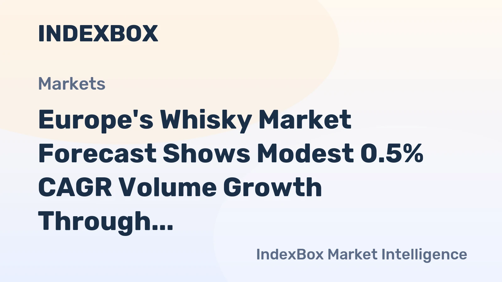 Europe's Whisky Market Forecast Shows Modest 0.5% CAGR Volume Growth Through 2035