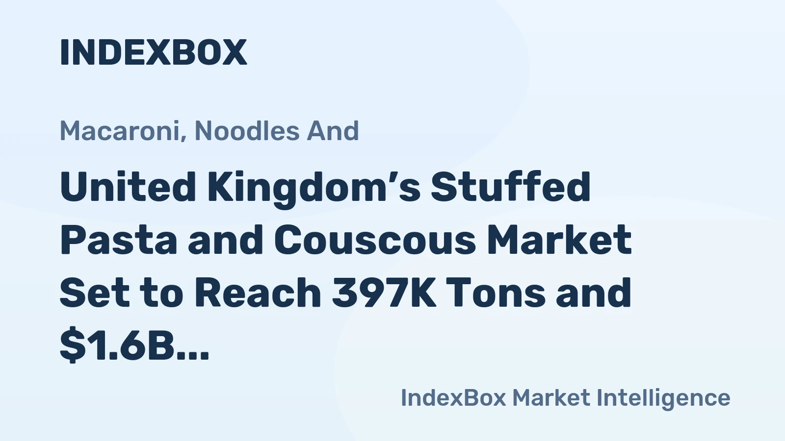 United Kingdom’s Stuffed Pasta and Couscous Market Set to Reach 397K Tons and $1.6B by 2035