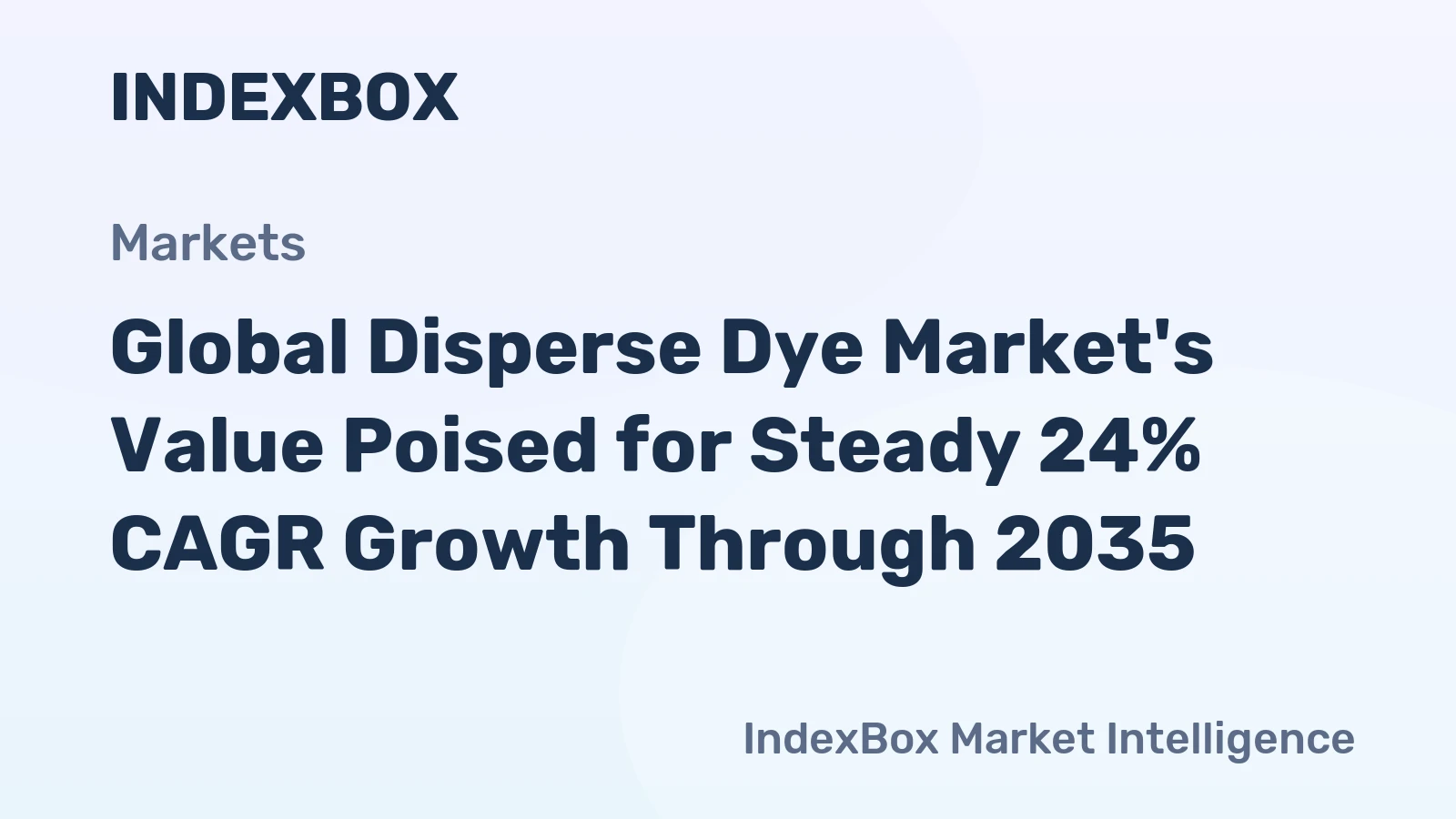 Global Disperse Dye Market's Value Poised for Steady 24% CAGR Growth Through 2035