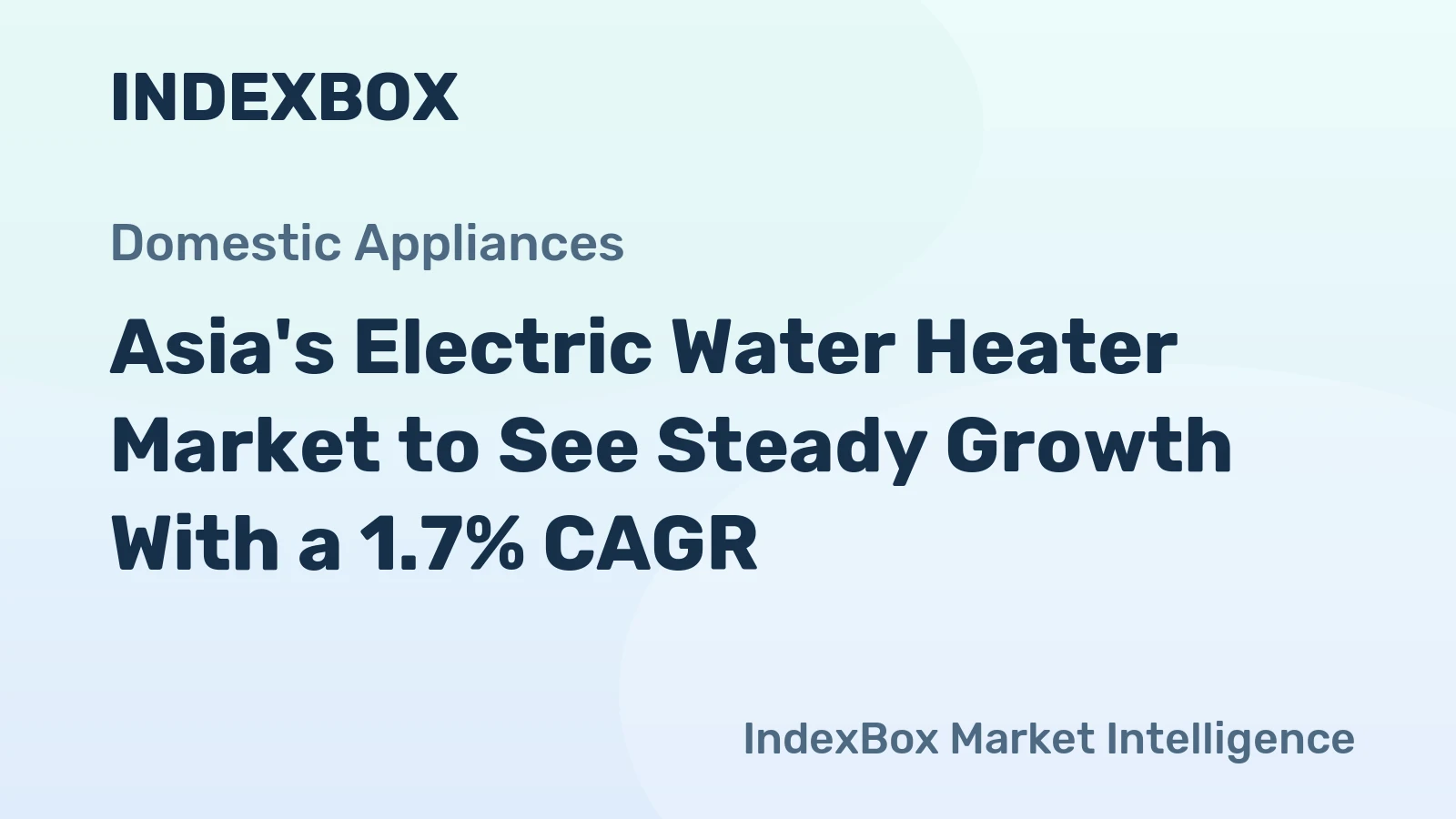 Asia's Electric Water Heater Market to See Steady Growth With a 1.7% CAGR