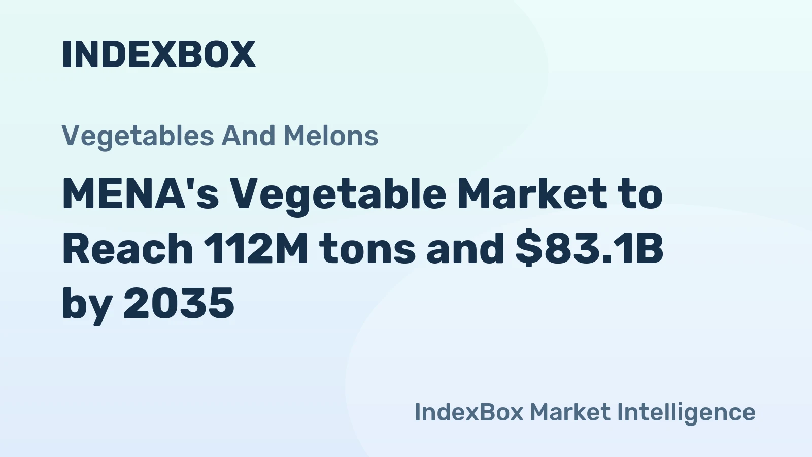 MENA's Vegetable Market to Reach 112M tons and $83.1B by 2035