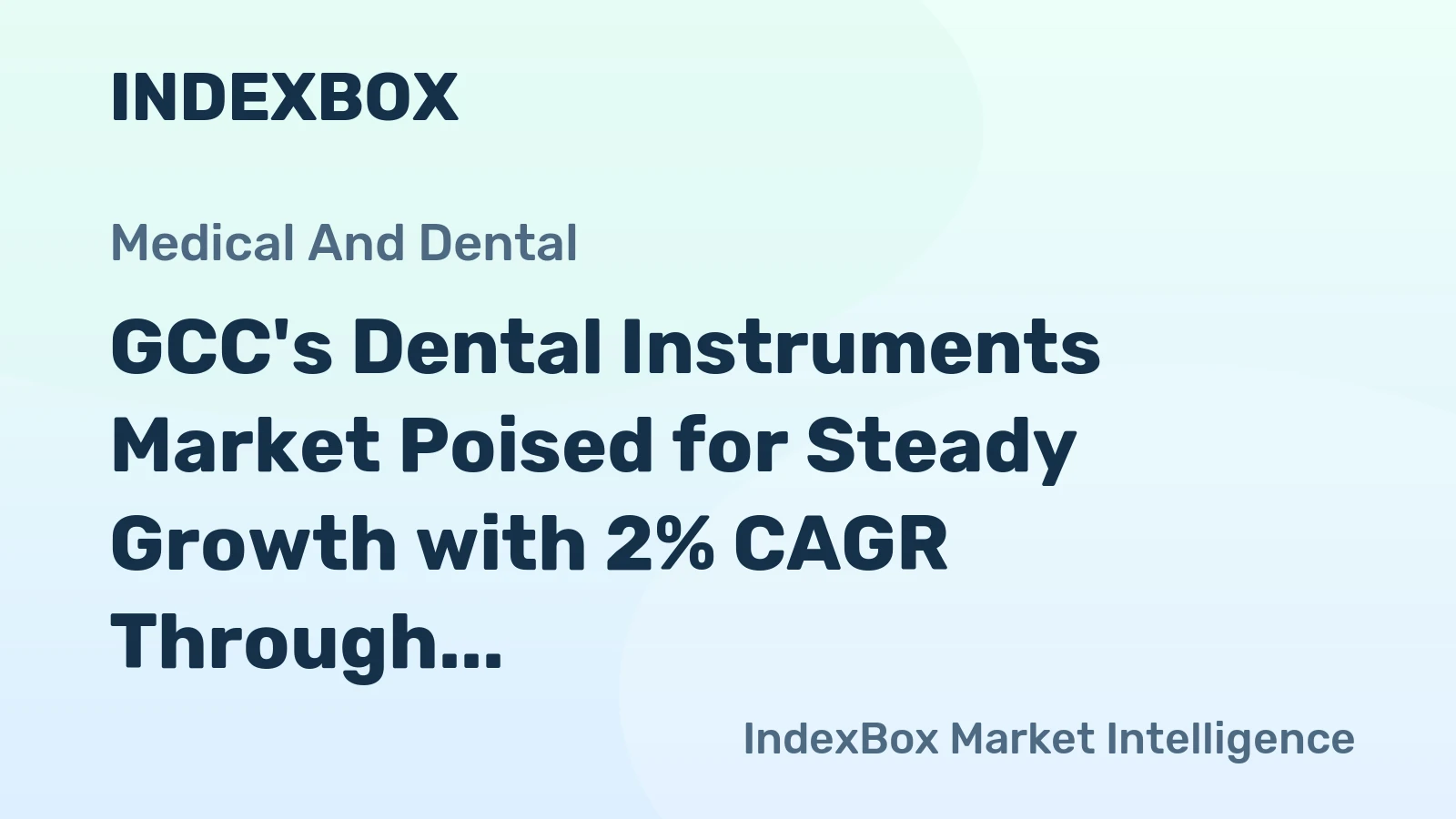 GCC's Dental Instruments Market Poised for Steady Growth with 2% CAGR Through 2035