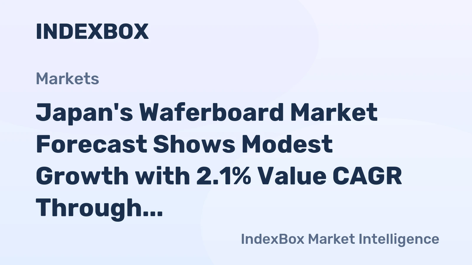 Japan's Waferboard Market Forecast Shows Modest Growth with 2.1% Value CAGR Through 2035