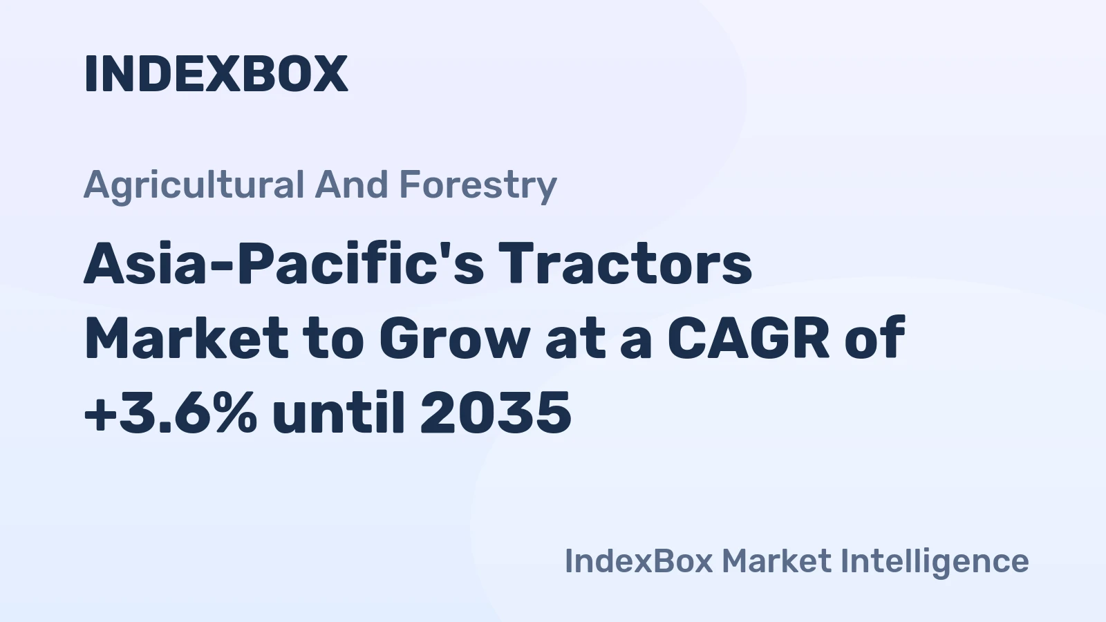 Asia-Pacific's Tractors Market to Grow at a CAGR of +3.6% until 2035