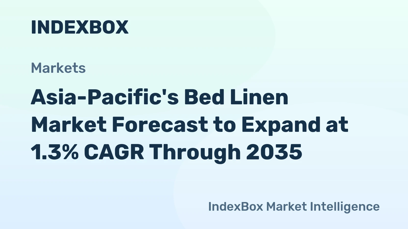 Asia-Pacific's Bed Linen Market Forecast to Expand at 1.3% CAGR Through 2035