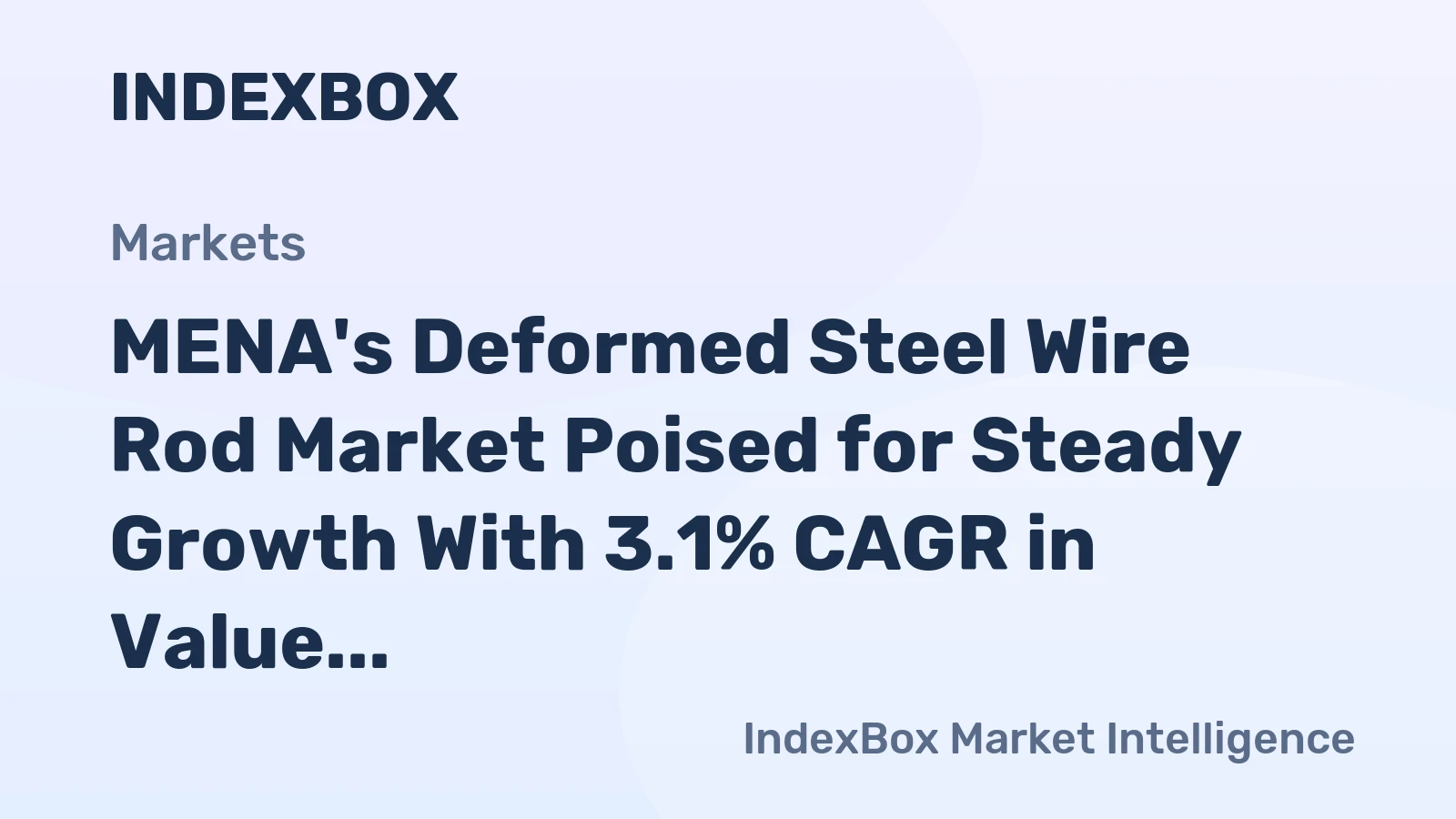 MENA's Deformed Steel Wire Rod Market Poised for Steady Growth With 3.1% CAGR in Value Through 2035