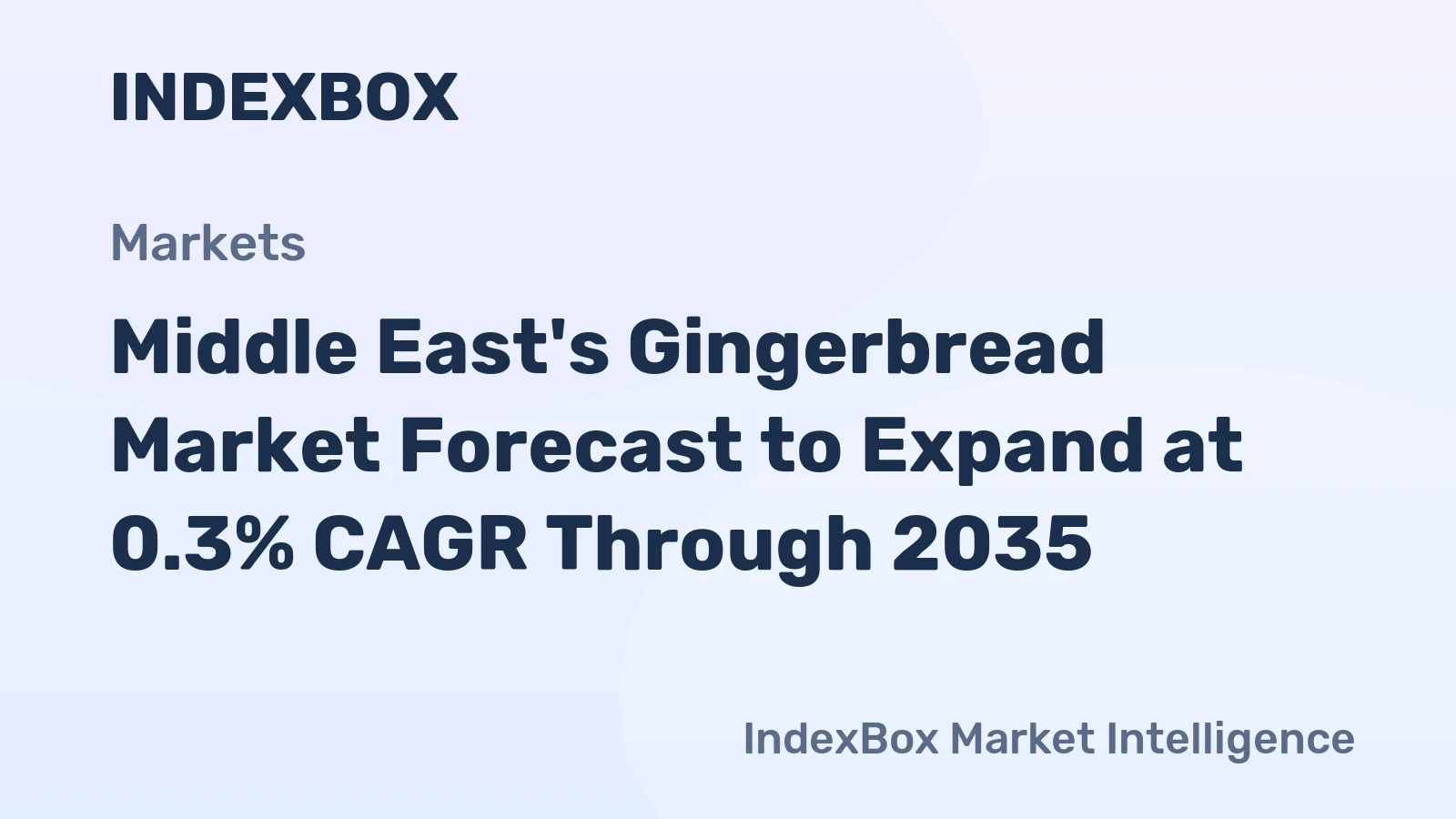Middle East's Gingerbread Market Forecast to Expand at 0.3% CAGR Through 2035