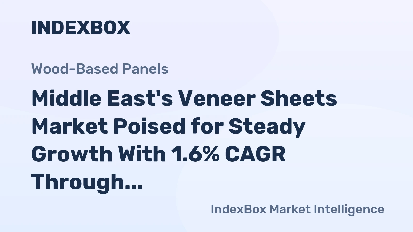 Middle East's Veneer Sheets Market Poised for Steady Growth With 1.6% CAGR Through 2035