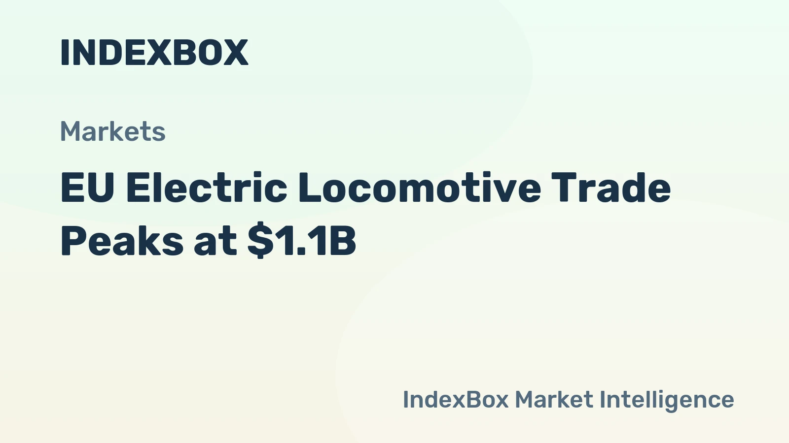 EU Electric Locomotive Trade Peaks at $1.1B