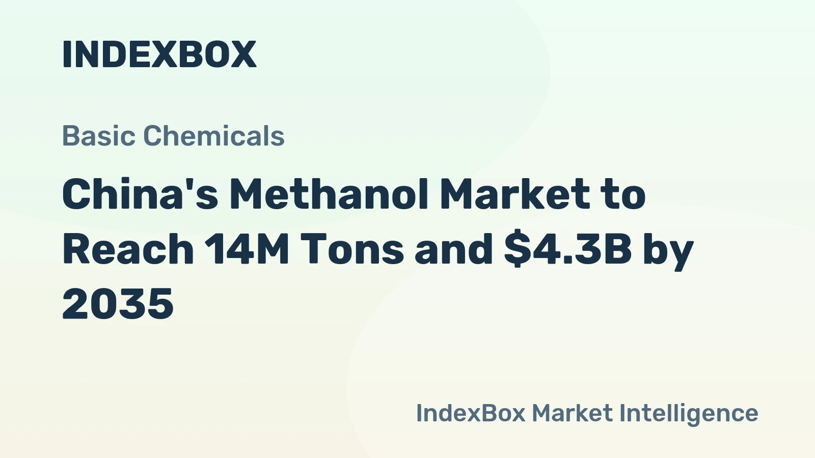 China's Methanol Market to Reach 14M Tons and $4.3B by 2035
