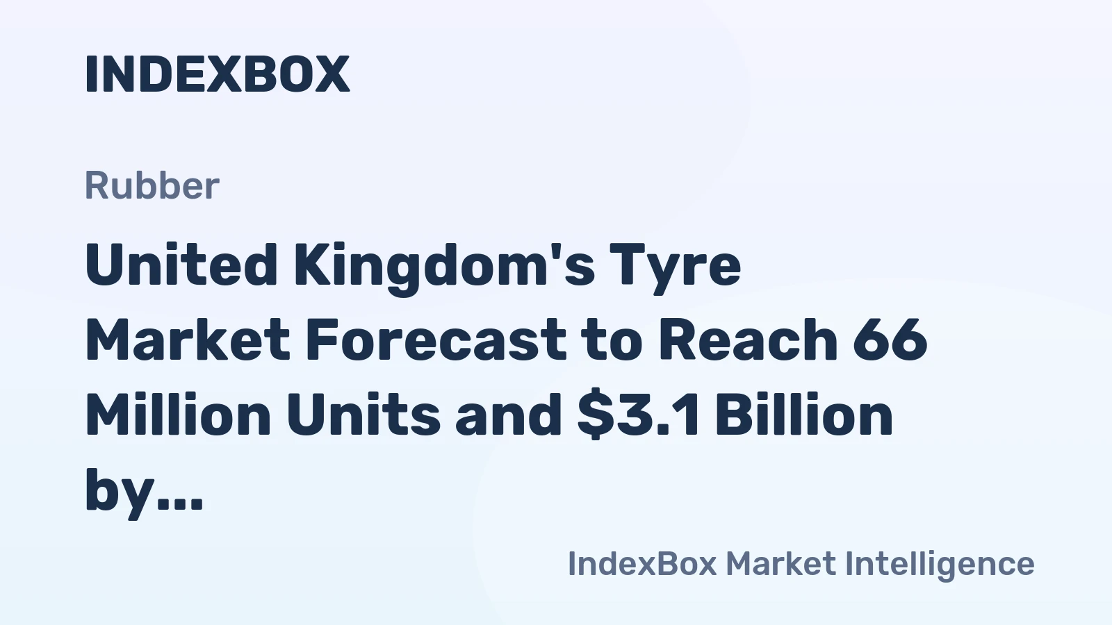 United Kingdom's Tyre Market Forecast to Reach 66 Million Units and $3.1 Billion by 2035