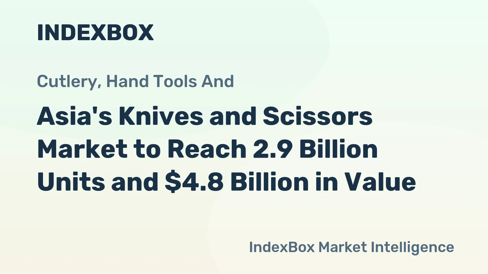 Asia's Knives and Scissors Market to Reach 2.9 Billion Units and $4.8 Billion in Value