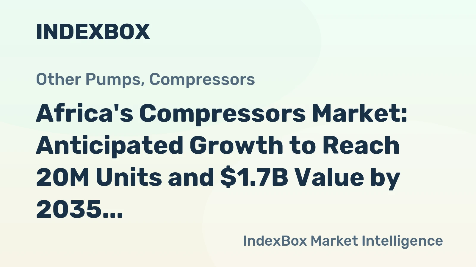 Africa's Compressors Market: Anticipated Growth to Reach 20M Units and $1.7B Value by 2035