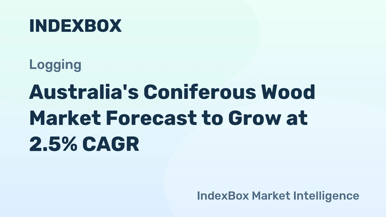 Australia's Coniferous Wood Market Forecast to Grow at 2.5% CAGR