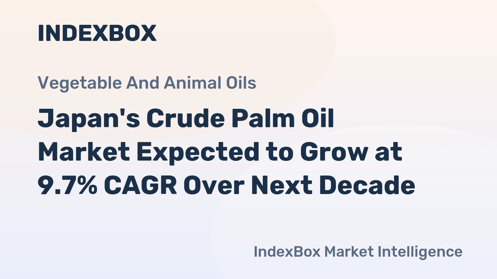 Japan's Crude Palm Oil Market Expected to Grow at 9.7% CAGR Over Next Decade