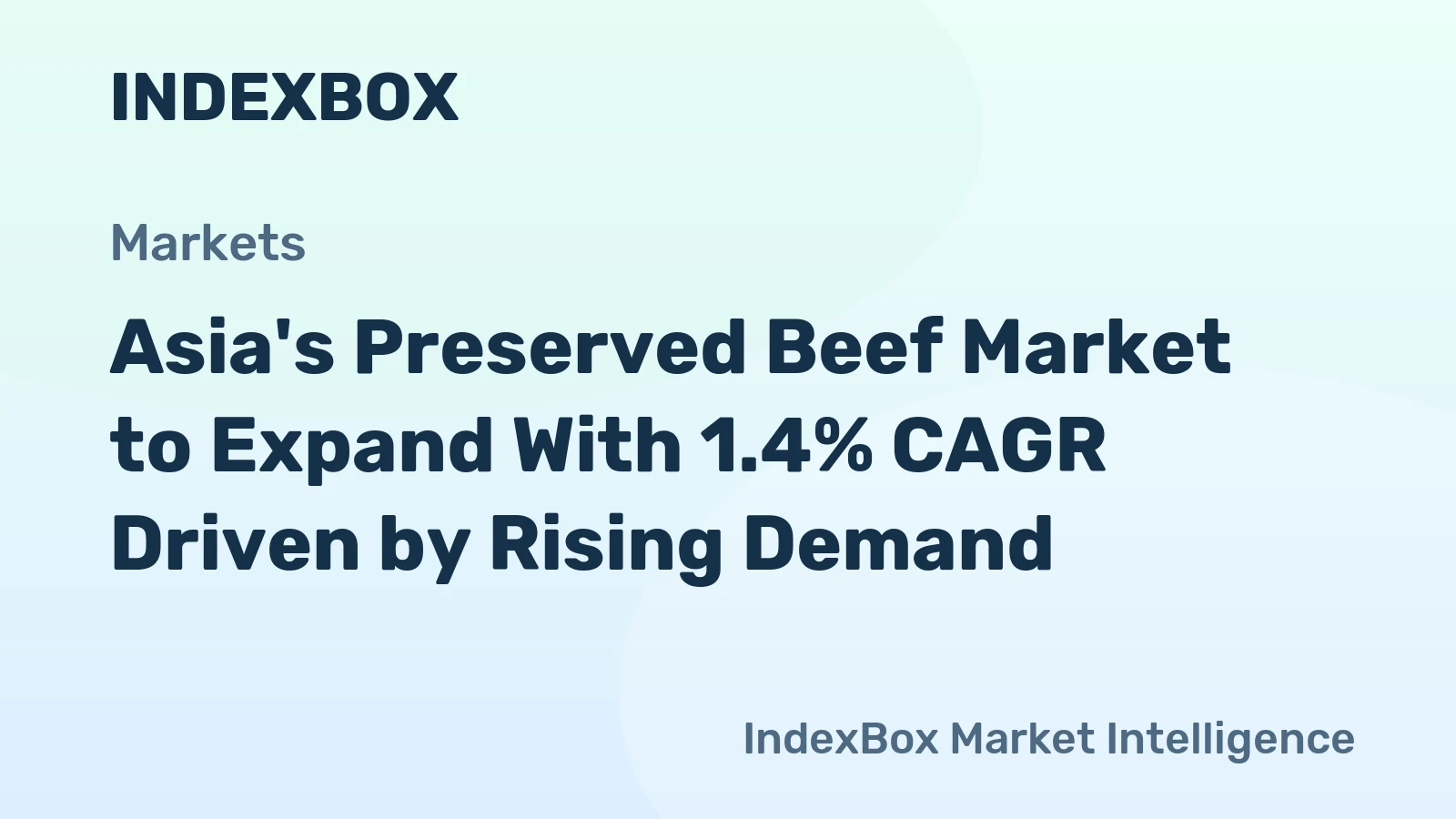 Asia's Preserved Beef Market to Expand With 1.4% CAGR Driven by Rising Demand