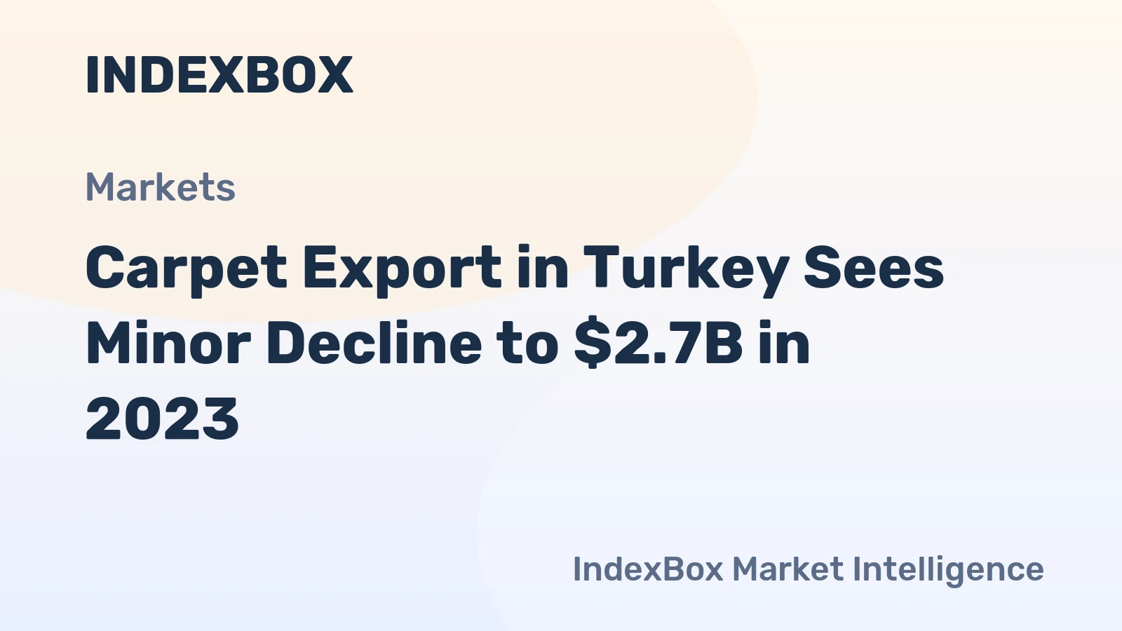 Carpet Export in Turkey Sees Minor Decline to $2.7B in 2023