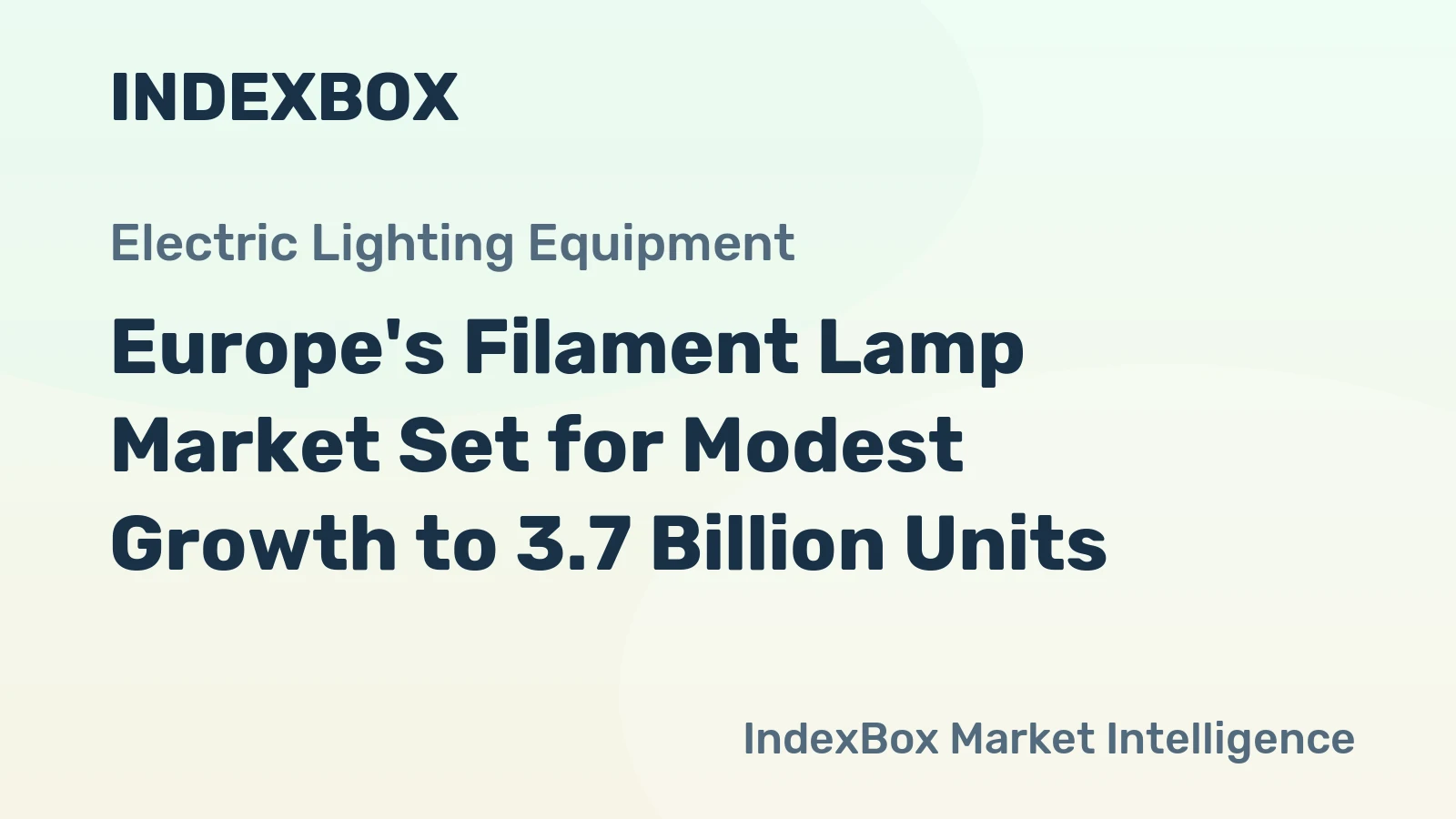Europe's Filament Lamp Market Set for Modest Growth to 3.7 Billion Units