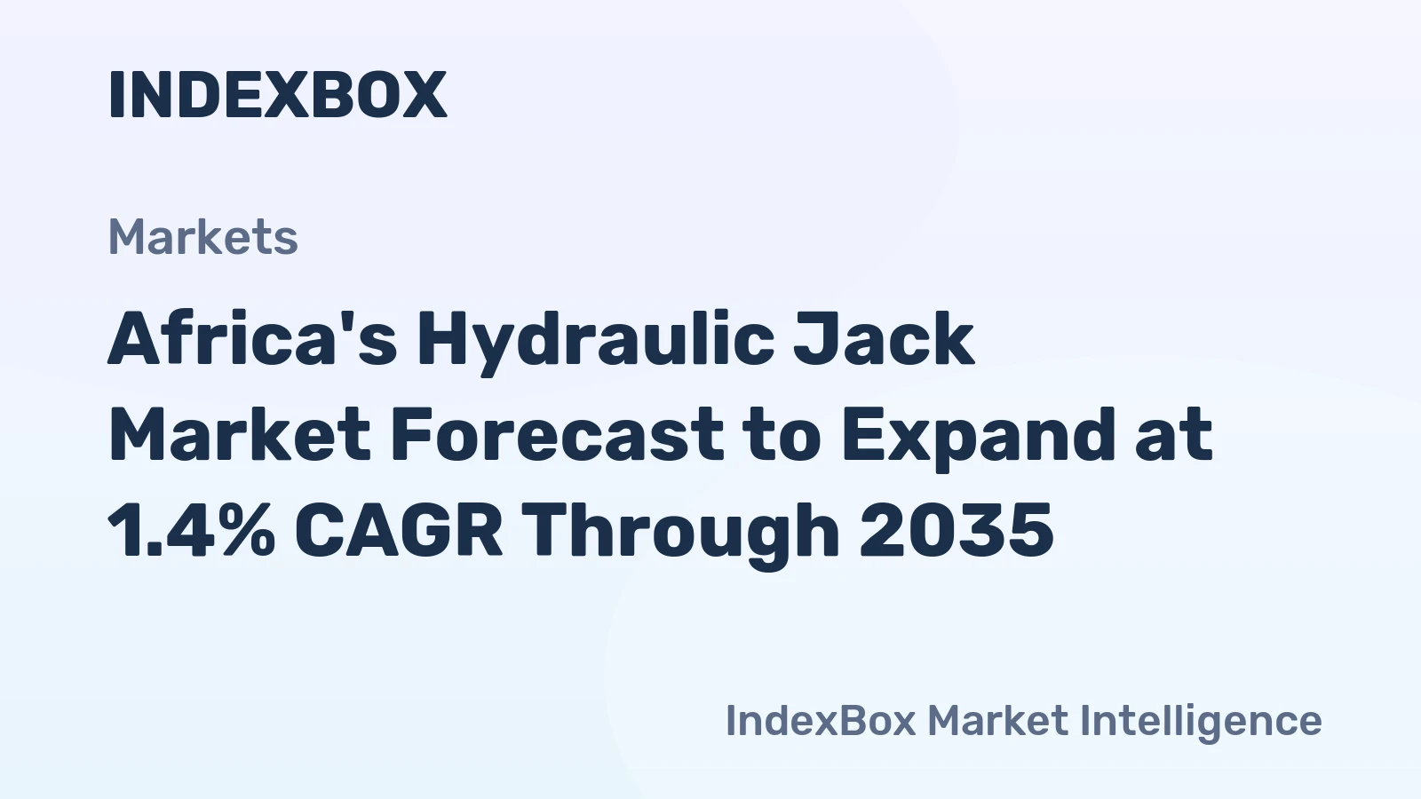 Africa's Hydraulic Jack Market Forecast to Expand at 1.4% CAGR Through 2035