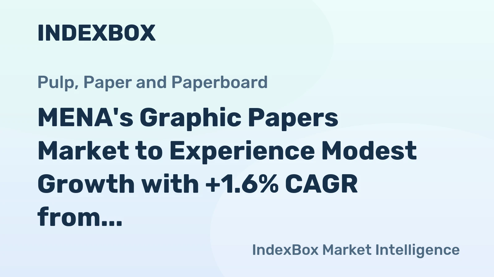 MENA's Graphic Papers Market to Experience Modest Growth with +1.6% CAGR from 2024-2035