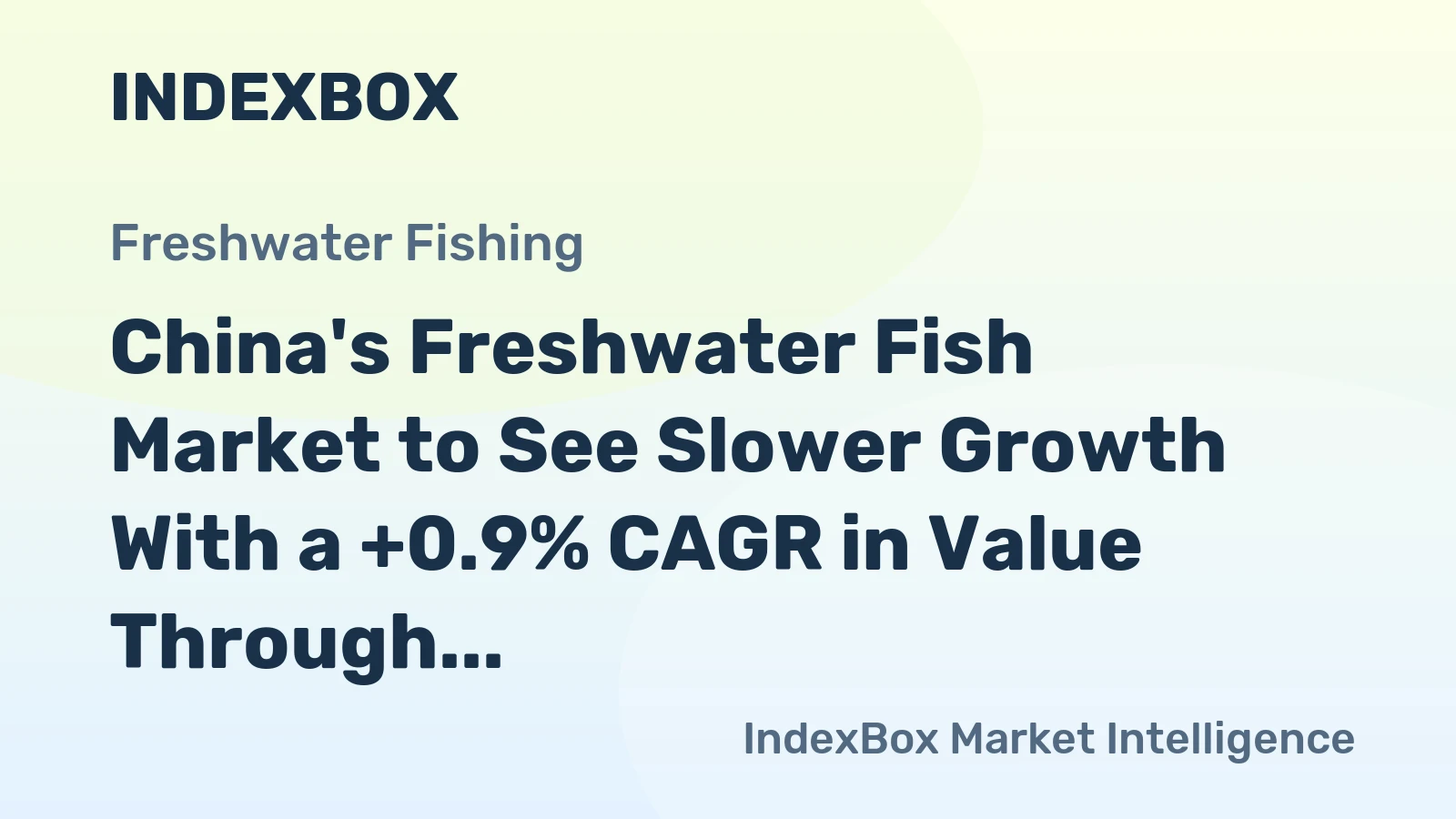 China's Freshwater Fish Market to See Slower Growth With a +0.9% CAGR in Value Through 2035