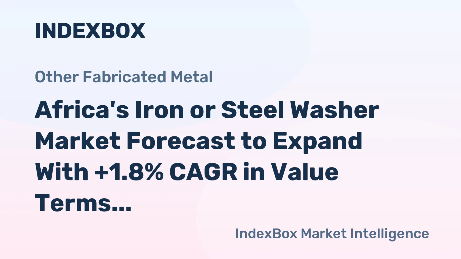 Africa's Iron or Steel Washer Market Forecast to Expand With +1.8% CAGR in Value Terms
