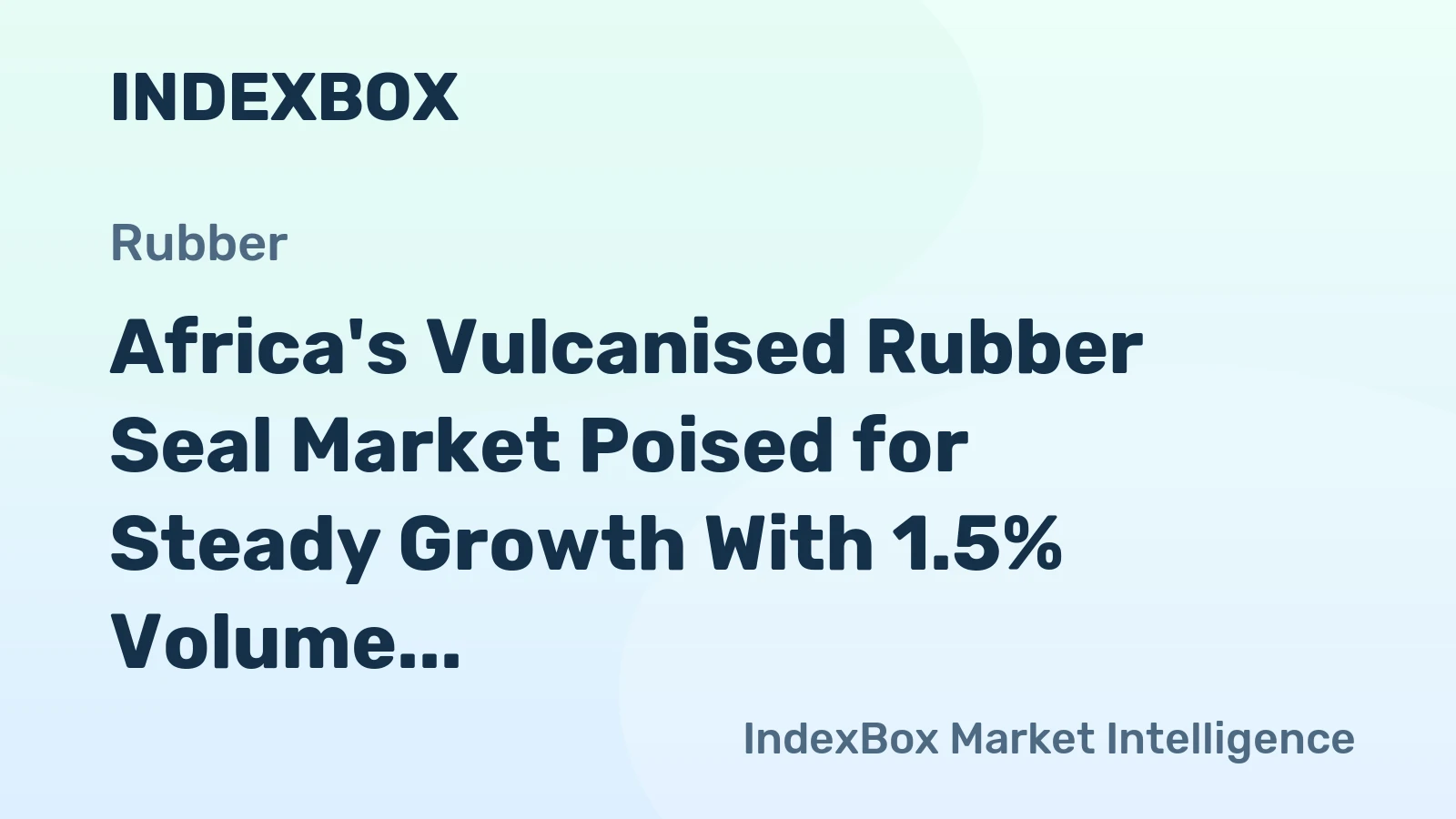 Africa's Vulcanised Rubber Seal Market Poised for Steady Growth With 1.5% Volume CAGR Through 2035