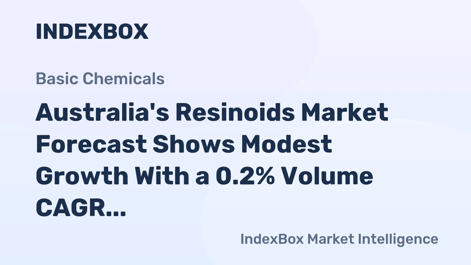 Australia's Resinoids Market Forecast Shows Modest Growth With a 0.2% Volume CAGR Through 2035