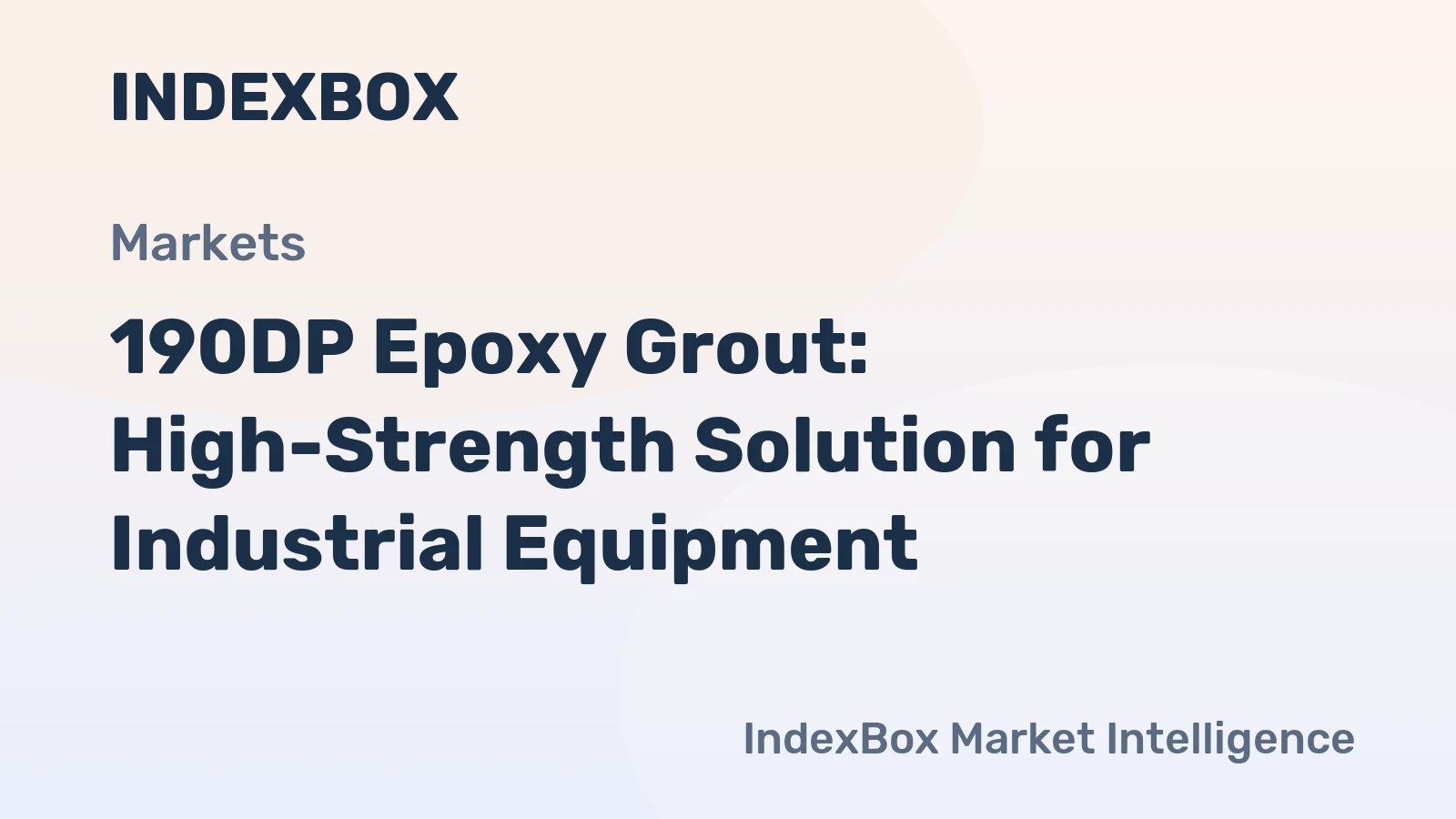 190DP Epoxy Grout: High-Strength Solution for Industrial Equipment