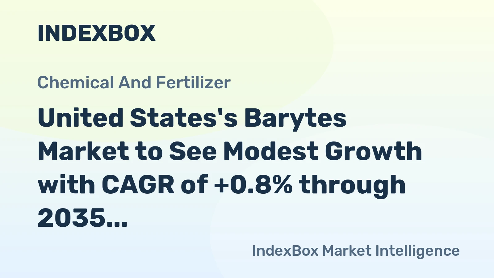 United States's Barytes Market to See Modest Growth with CAGR of +0.8% through 2035