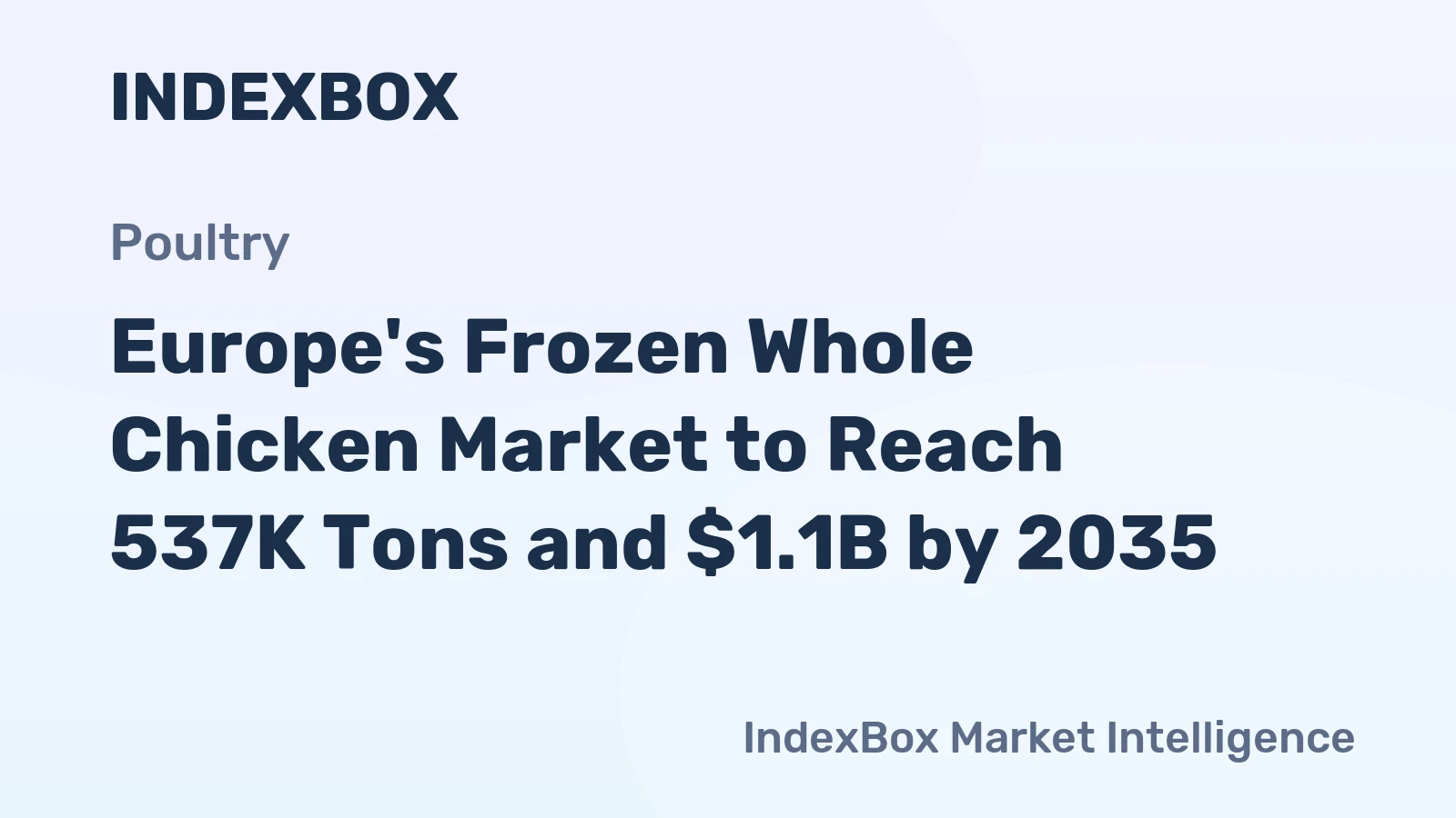 Europe's Frozen Whole Chicken Market to Reach 537K Tons and $1.1B by 2035