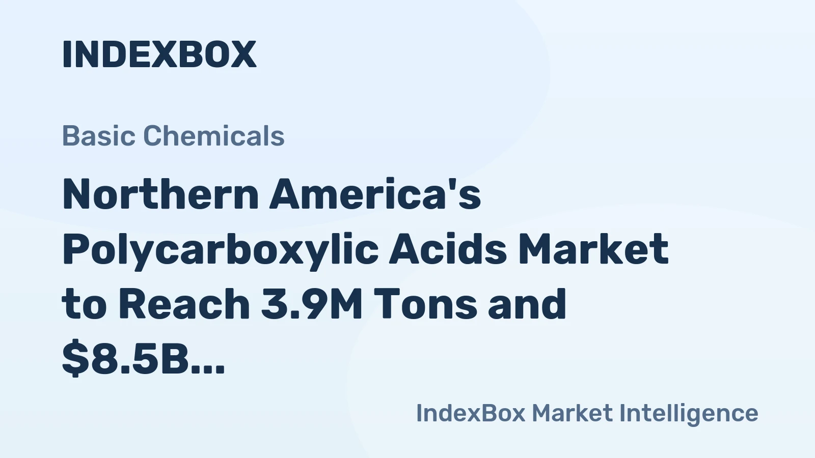Northern America's Polycarboxylic Acids Market to Reach 3.9M Tons and $8.5B by 2035