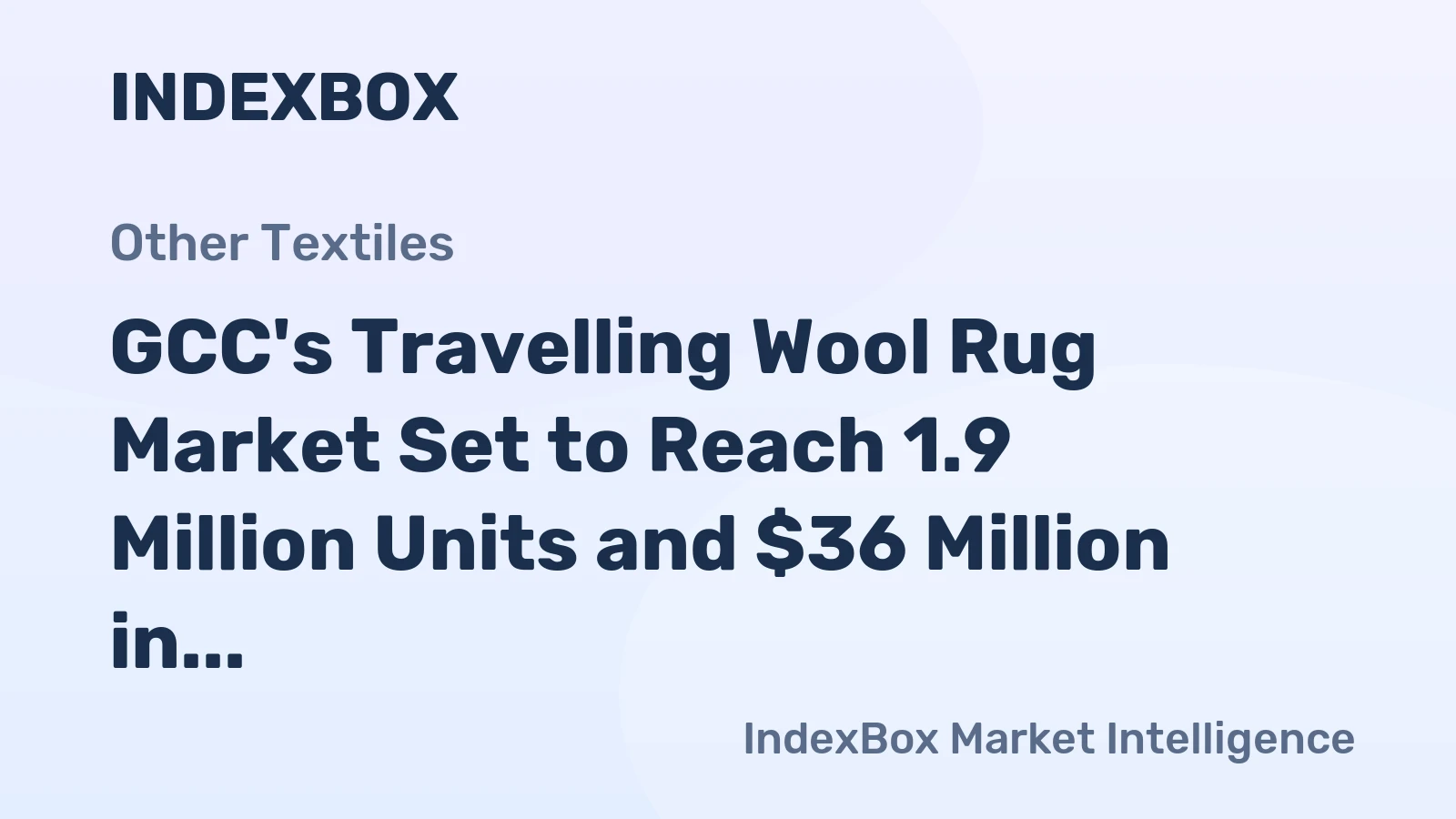 GCC's Travelling Wool Rug Market Set to Reach 1.9 Million Units and $36 Million in Value