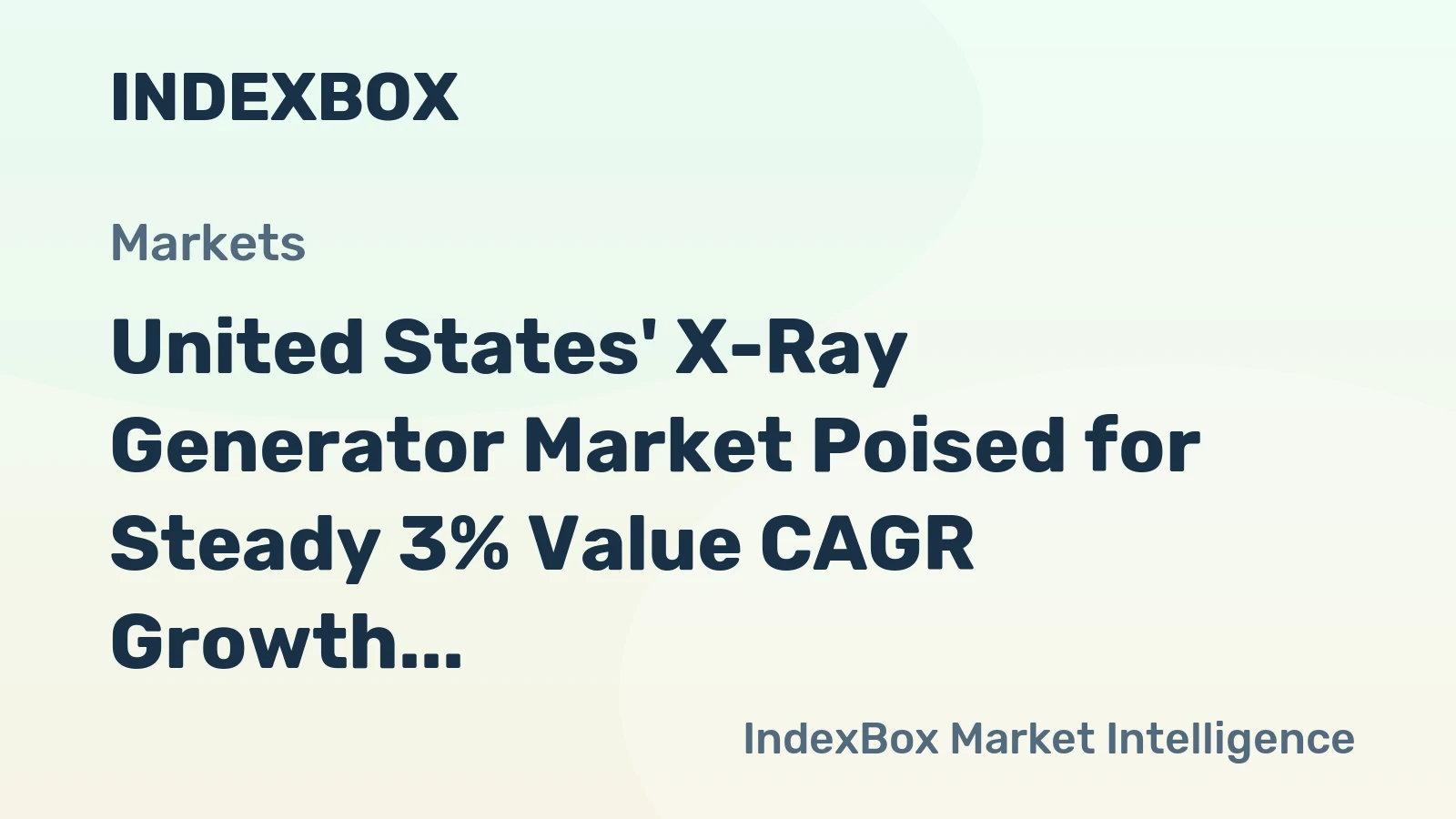 United States' X-Ray Generator Market Poised for Steady 3% Value CAGR Growth Through 2035