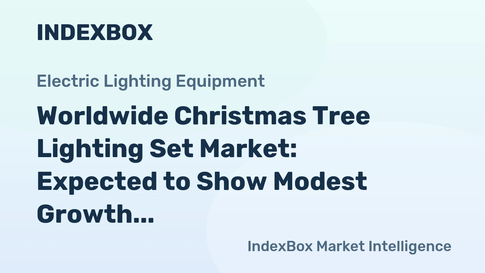 Worldwide Christmas Tree Lighting Set Market: Expected to Show Modest Growth with CAGR of +0.9%