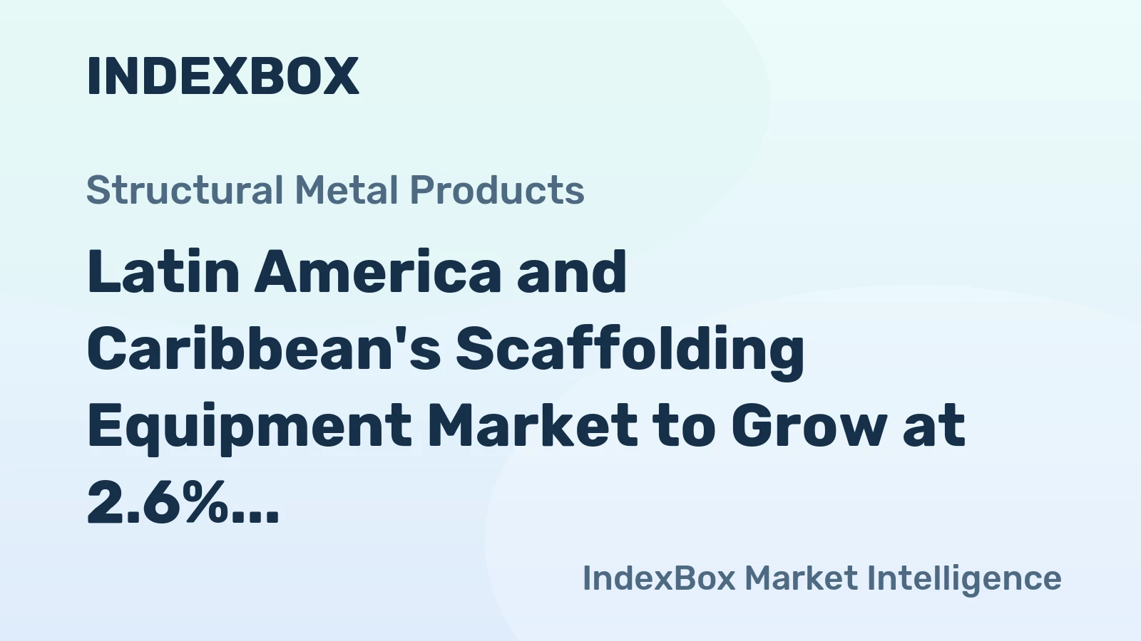 Latin America and Caribbean's Scaffolding Equipment Market to Grow at 2.6% CAGR, Reaching 1.1M Tons by 2035
