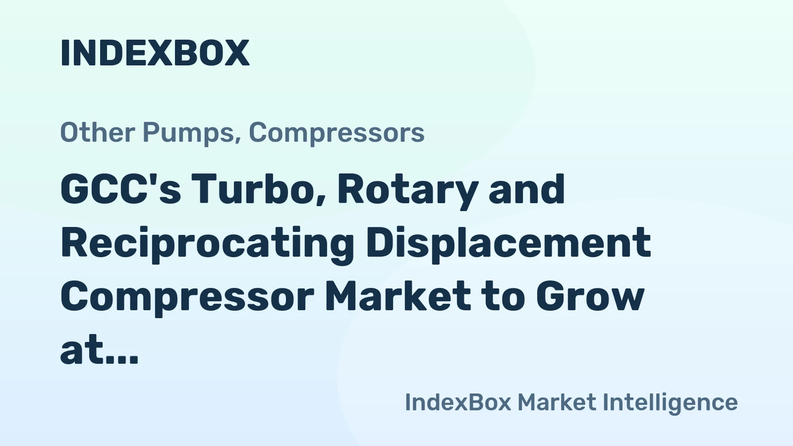 GCC's Turbo, Rotary and Reciprocating Displacement Compressor Market to Grow at a CAGR of 2.0% by 2035