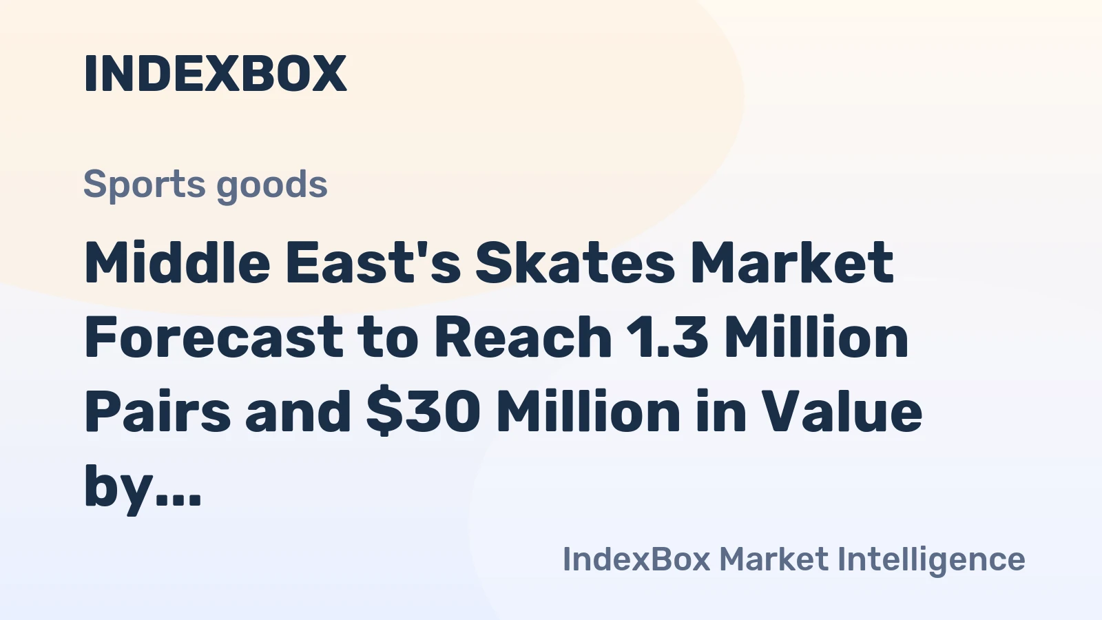 Middle East's Skates Market Forecast to Reach 1.3 Million Pairs and $30 Million in Value by 2035