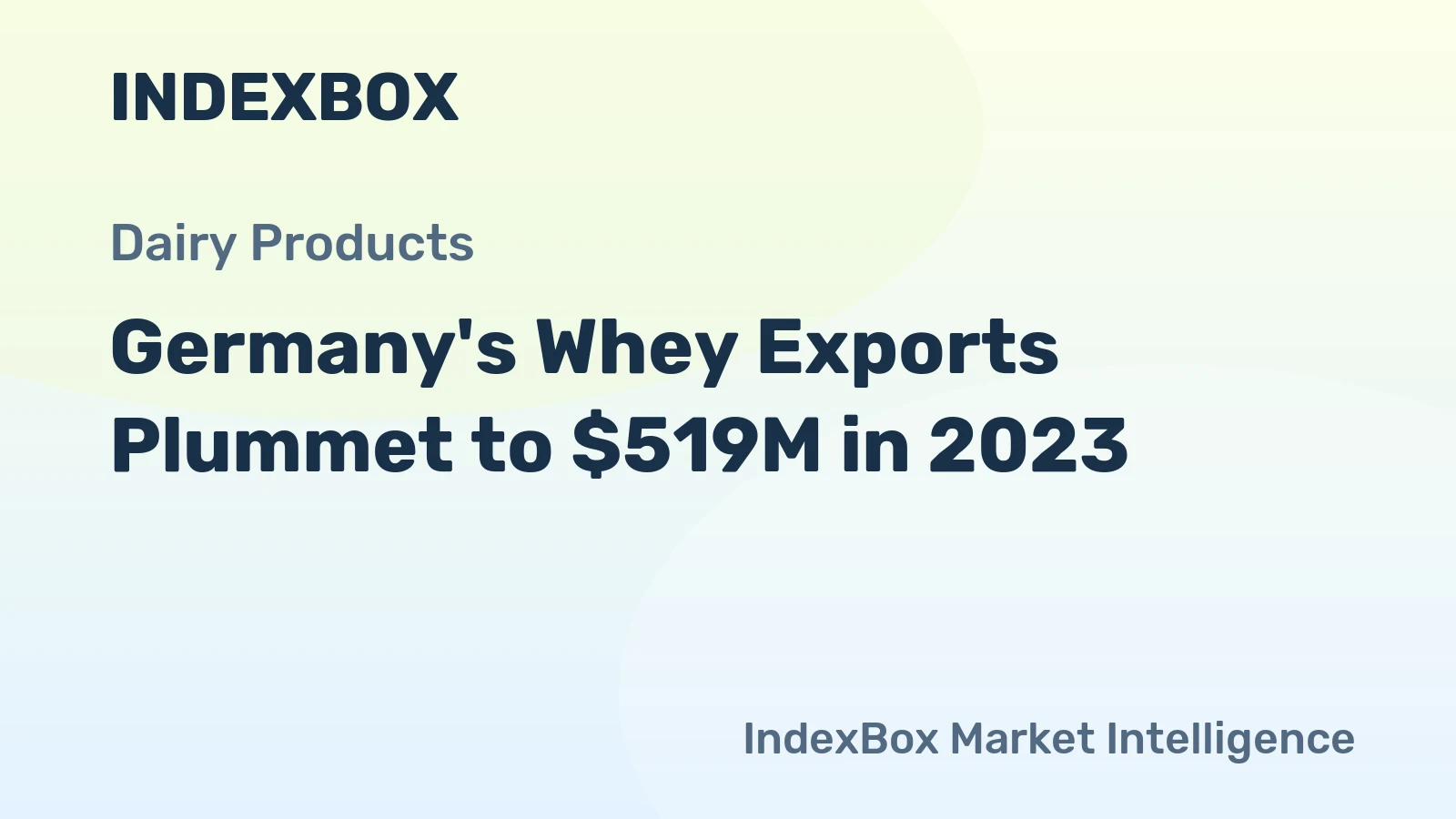 Germany's Whey Exports Plummet to $519M in 2023