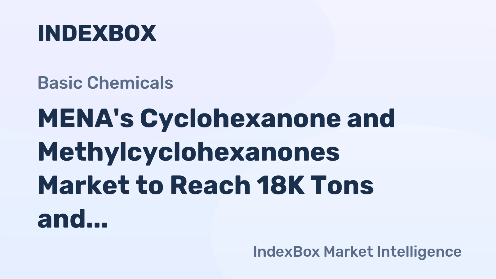 MENA's Cyclohexanone and Methylcyclohexanones Market to Reach 18K Tons and $36M by 2035