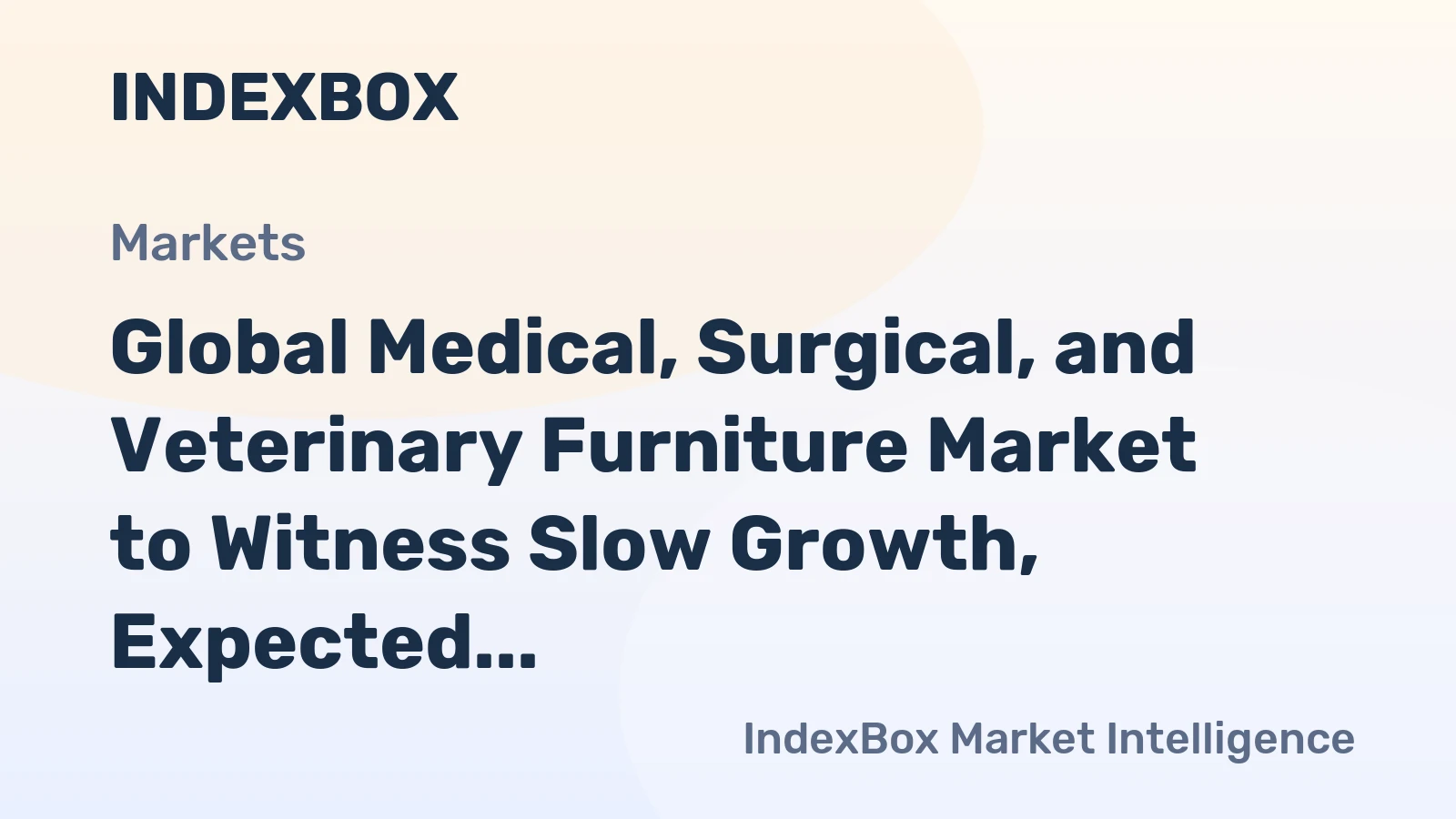 Global Medical, Surgical, and Veterinary Furniture Market to Witness Slow Growth, Expected to Reach 1B Units by 2035