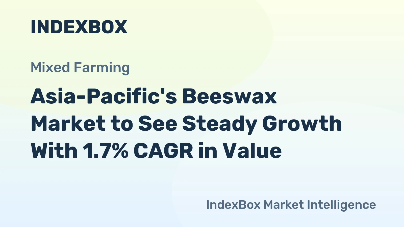 Asia-Pacific's Beeswax Market to See Steady Growth With 1.7% CAGR in Value