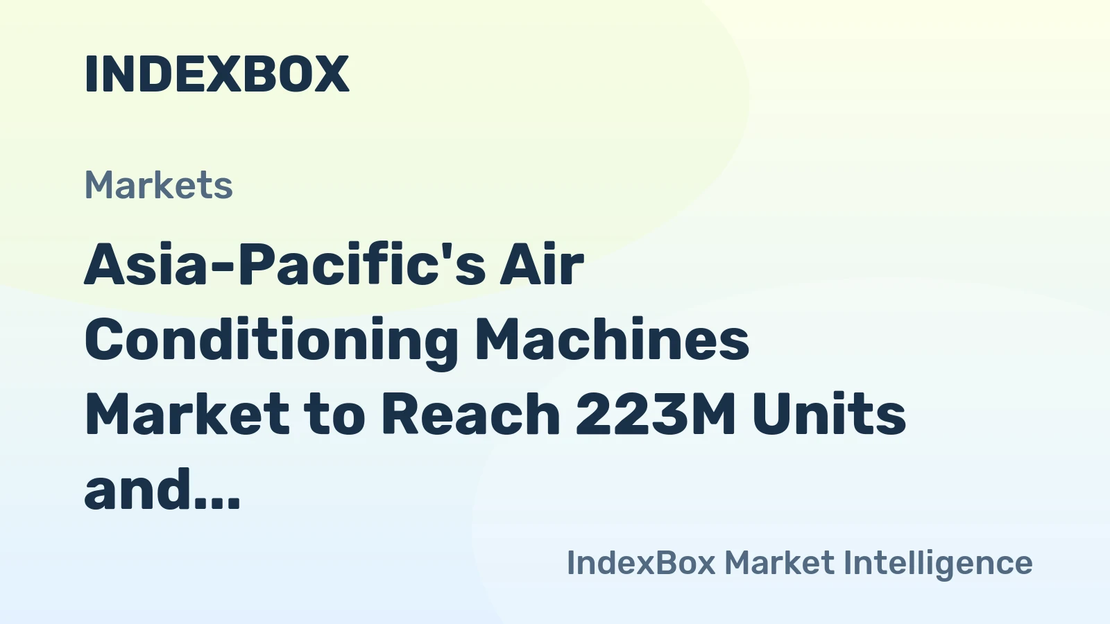 Asia-Pacific's Air Conditioning Machines Market to Reach 223M Units and $51.8B by 2035