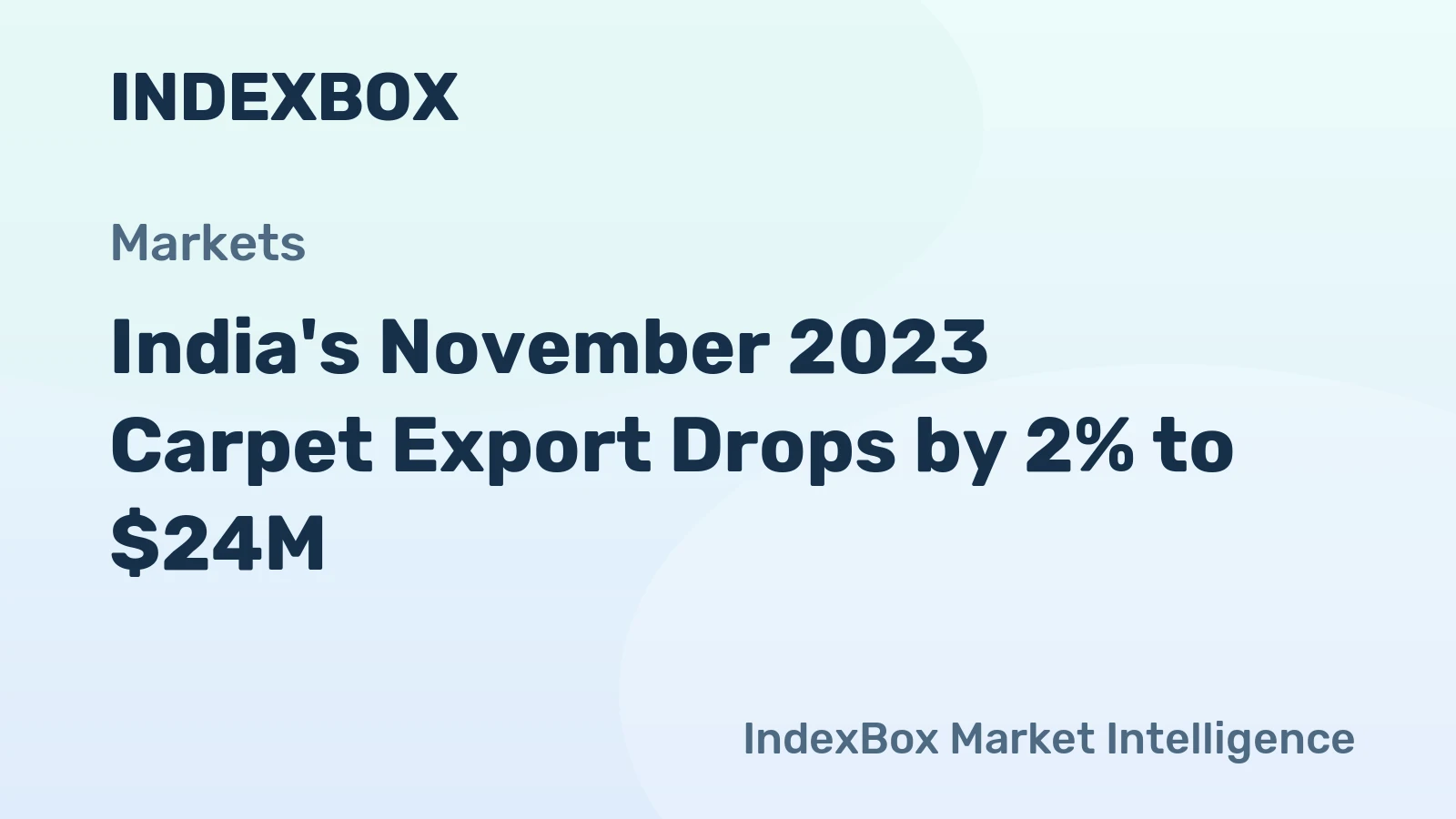 India's November 2023 Carpet Export Drops by 2% to $24M