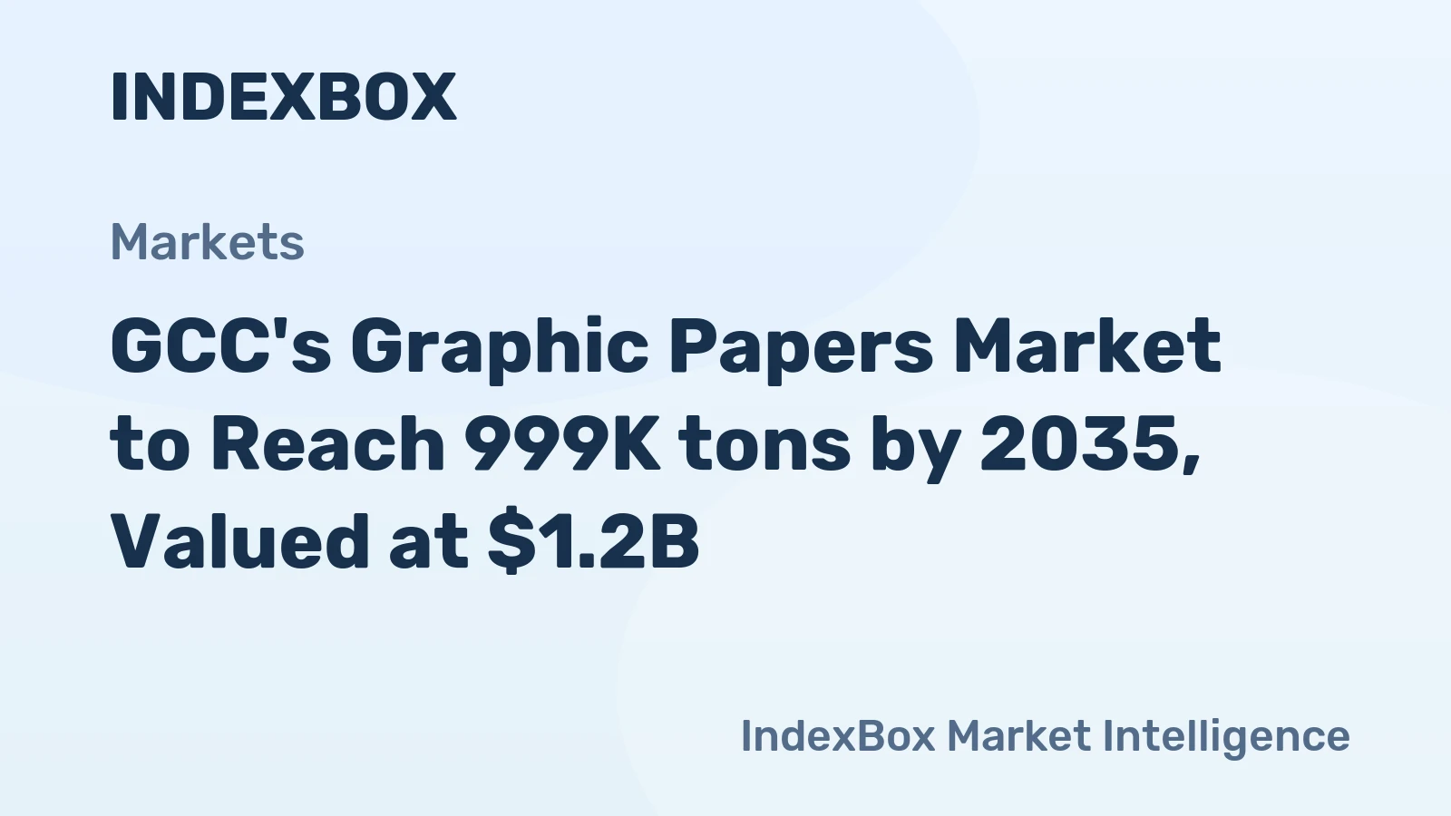 GCC's Graphic Papers Market to Reach 999K tons by 2035, Valued at $1.2B