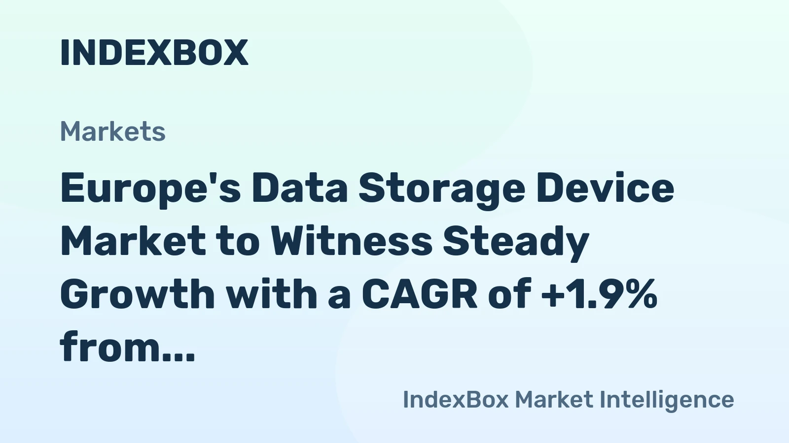 Europe's Data Storage Device Market to Witness Steady Growth with a CAGR of +1.9% from 2024 to 2035