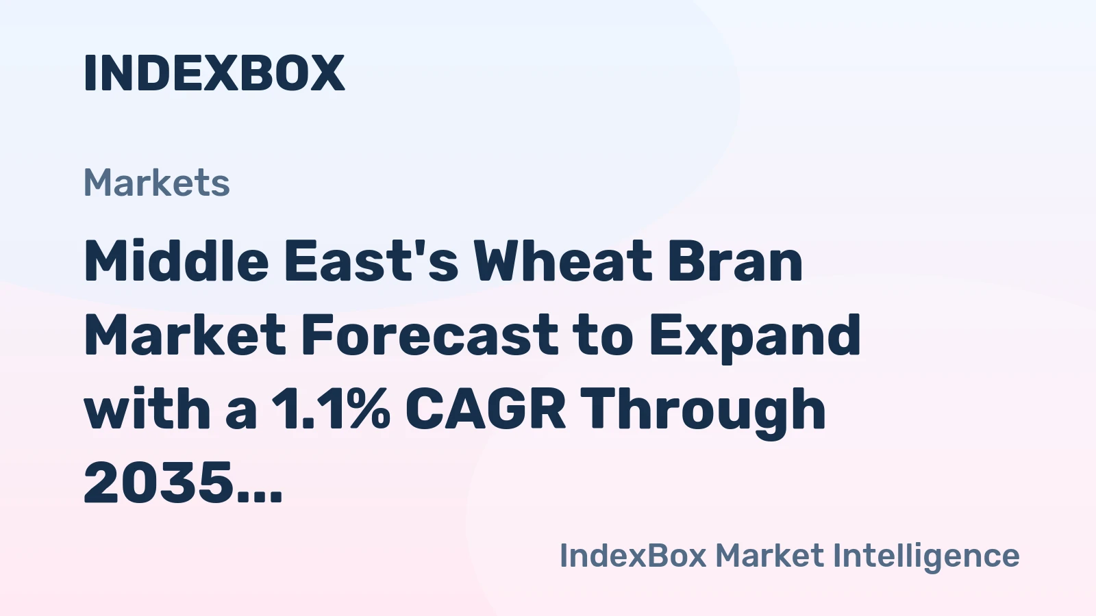 Middle East's Wheat Bran Market Forecast to Expand with a 1.1% CAGR Through 2035