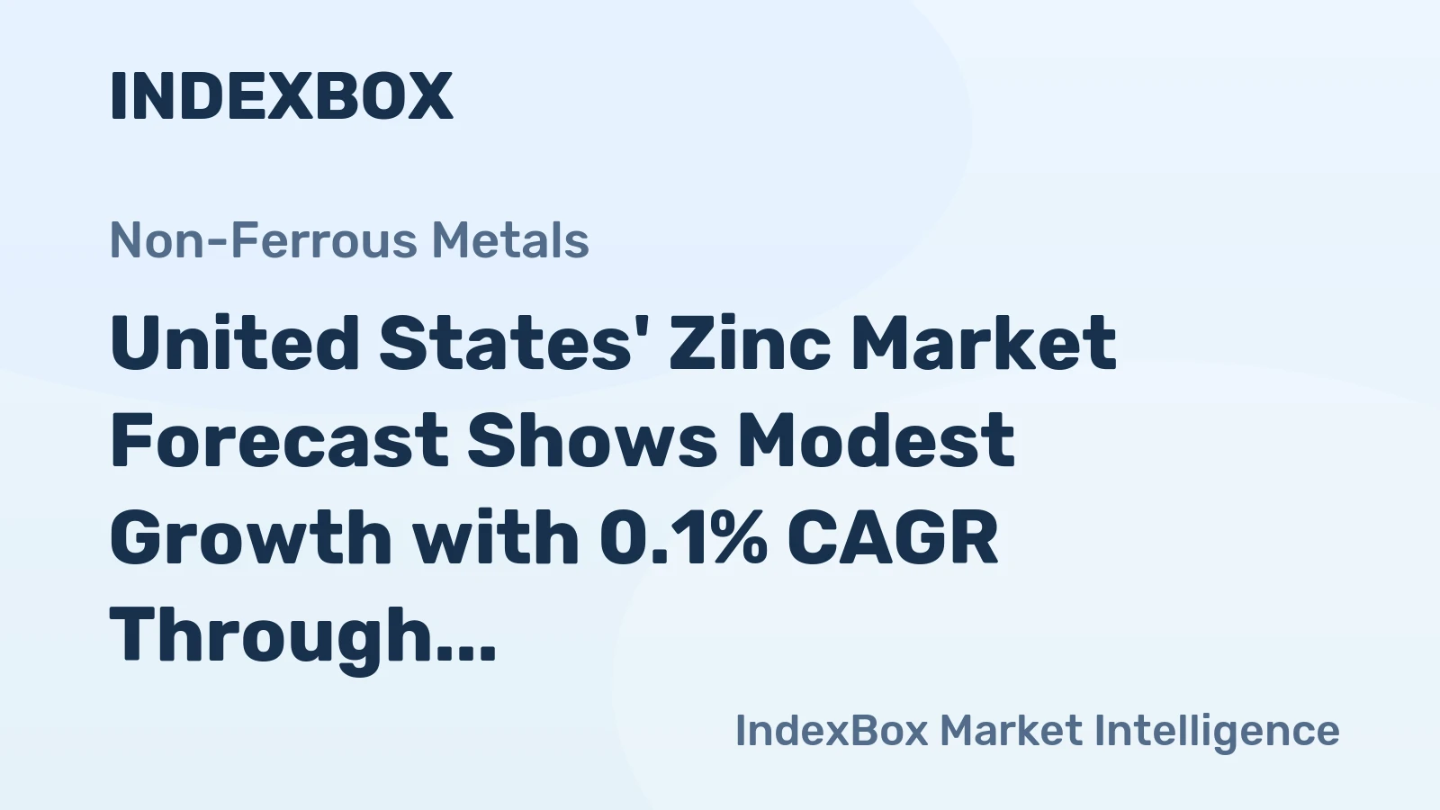 United States' Zinc Market Forecast Shows Modest Growth with 0.1% CAGR Through 2035