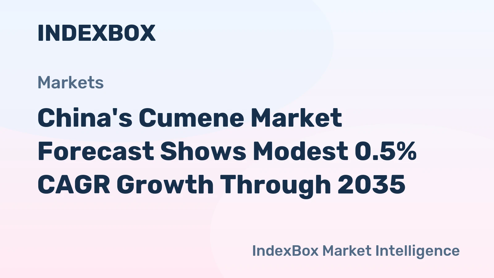 China's Cumene Market Forecast Shows Modest 0.5% CAGR Growth Through 2035